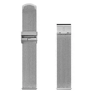 Lilienthal Berlin Polished Steel Mesh Watch Strap - Silver