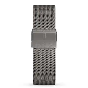 Lilienthal Berlin Mesh Anthracite Brushed Watch Strap - Gray