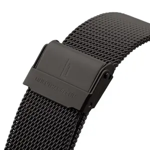 Lilienthal Berlin Mesh Anthracite Matte Watch Strap - Gray