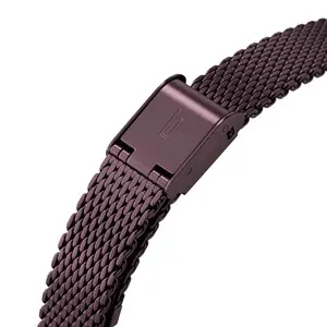 Lilienthal Berlin Mesh Watch Strap Burgundy