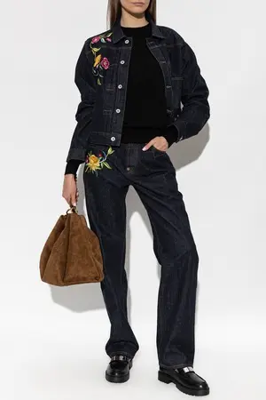 Kenzo Embroidered Wool And Silk Blend Sweater