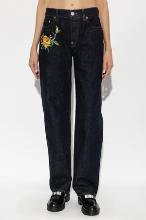 Kenzo Embroidered Floral Jeans