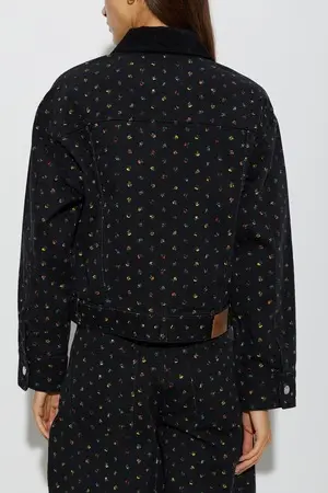 Baum Und Pferdgarten Bille" Denim Jacket With Floral Motif