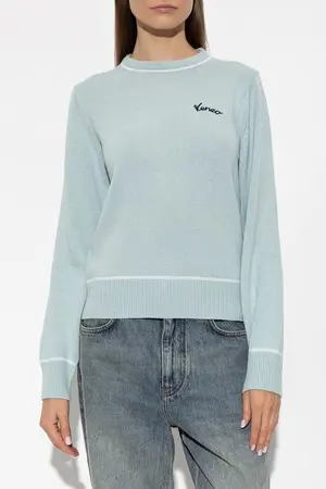 Kenzo Wool Sweater With Embroidered Logo