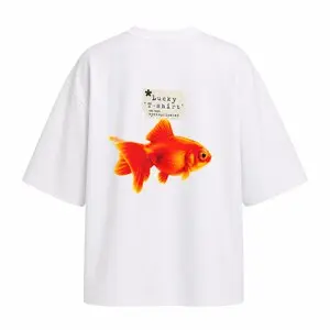 MYSIMPLICATED Lucky Graphic T-shirt - White/orange