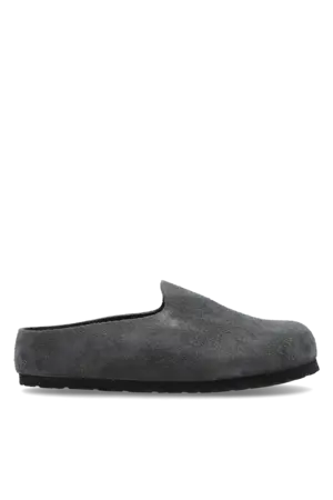 BIRKENSTOCK Amsterdam Wrapped Suede Slides - Grey