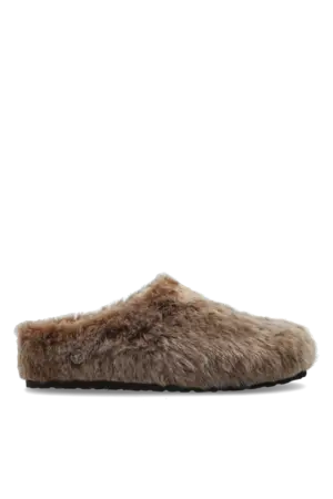 BIRKENSTOCK Amsterdam Wrapped Shearling Os’ Slides - Brown