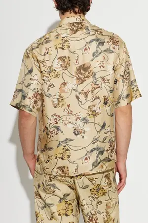 Kenzo Silk Short-sleeved Shirt - Yellow