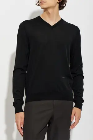 Fendi Fine Wool V-neck Sweater