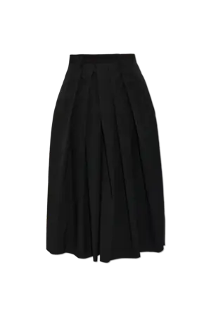 Yohji Yamamoto Wide-leg Wool Trousers - Black