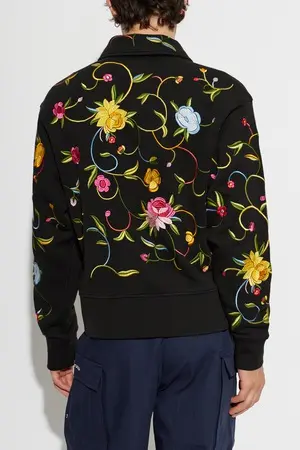 Kenzo Cotton Polo Shirt With Floral Motif