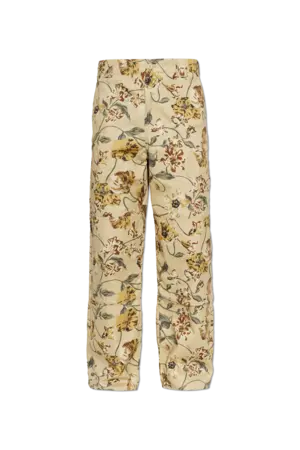 Kenzo Floral Motif Jeans Wide Leg - Multicolour