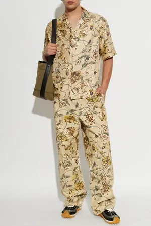 Kenzo Floral Motif Jeans Wide Leg