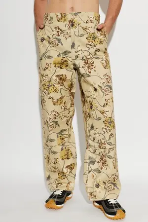Kenzo Floral Motif Jeans Wide Leg
