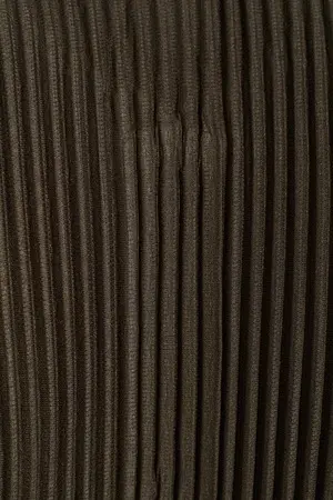 Issey Miyake Sleeveless Pleated Polo Shirt - Brown