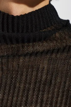 Issey Miyake Pleated Long Sleeve Turtleneck