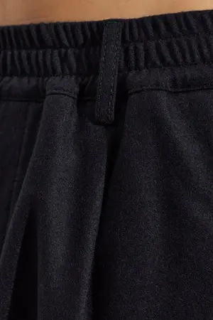Eleventy Wool And Cashmere Blend Trousers - Navy Blue