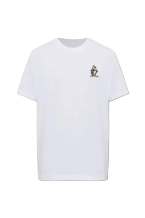 Moncler T-shirt With Patch - White