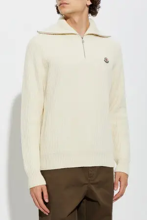 Moncler Wool Turtleneck With Logo Patch