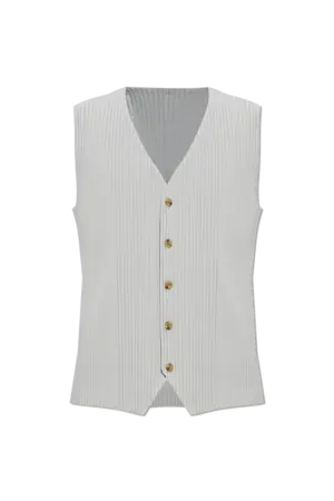 Issey Miyake Button Detailed Vests For Men