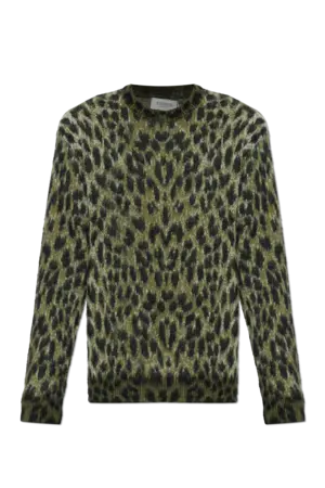 LANEUS Sweater With Animal Motif - Green