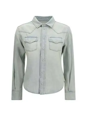 Jacob Cohen Western Shirt In Lightweight Denim - Blue