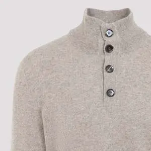 Brioni Half-button Up Sweater