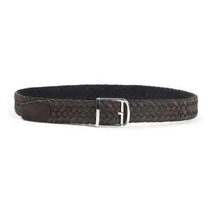 Brioni Braided Belt - Brown