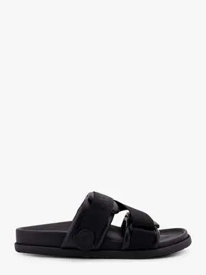 Moncler Summer Leather And Nylon Detail Sandals - Multicolor