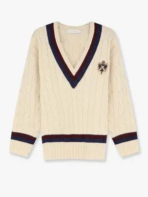 Zimmermann ZIMMERMANN Valiant Cable Knit Wool Sweater Cream