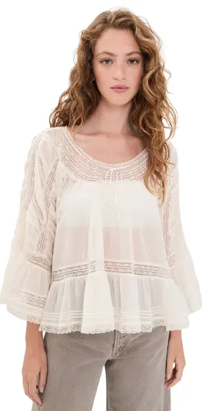 Free People She's A Romantic Top - Ivory