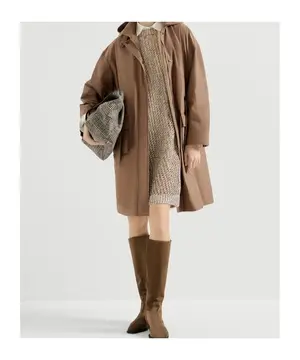 Brunello Cucinelli Silk And Linen Chiné Net Knit Dress - Nude