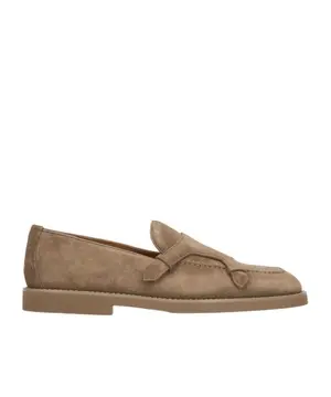 DOUCAL'S Strap Detail Suede Loafers
