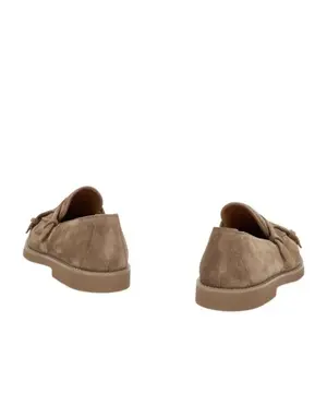 DOUCAL'S Strap Detail Suede Loafers