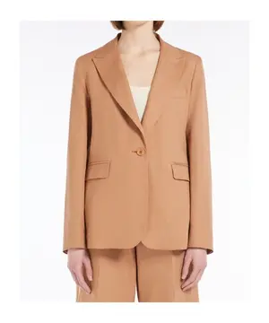 Max Mara Cotton And Linen Single-breasted Blazer
