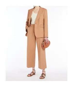 Max Mara Cotton And Linen Single-breasted Blazer