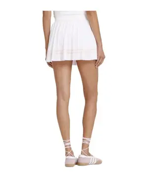 SPORTY  RICH Sporty & Rich Vendome Script Pleated Skirt