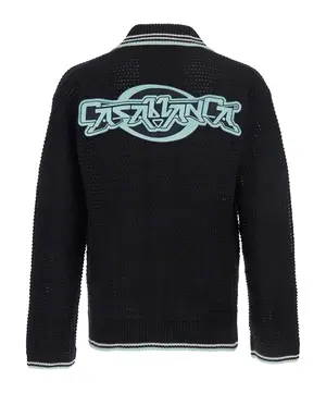 Casablanca Buttoned Ribbed Knit Cardigan