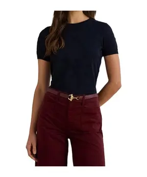Ralph Lauren Textured Short-sleeve Knitted Top