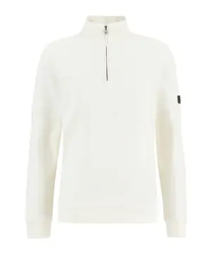 Barbour Kaspian Half-zip Sweatshirt - White