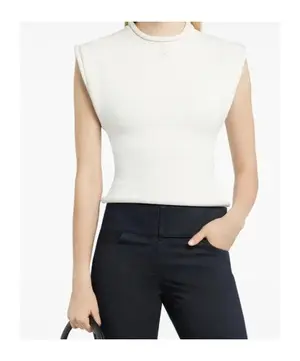 COURREGES Cropped Knit Sweater - White