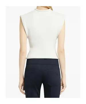 COURREGES Cropped Knit Sweater - White