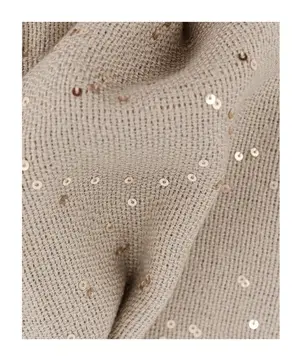 Brunello Cucinelli Sequin Embellished Frayed-edge Scarf