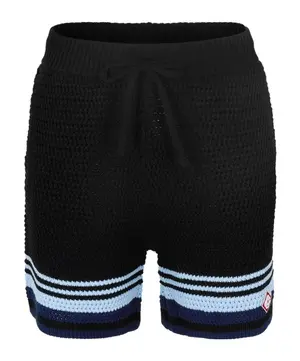 Casablanca Crochet Shorts - Black