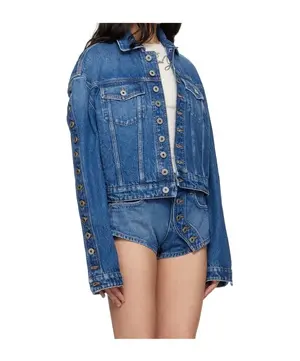 JEAN PAUL GAULTIER Cropped Denim Trucker Jacket