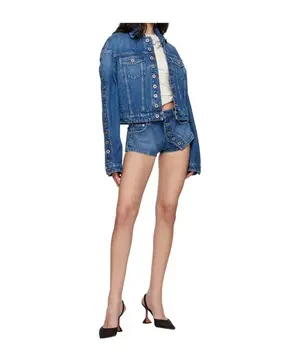 JEAN PAUL GAULTIER Cropped Denim Trucker Jacket