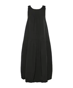 Max Mara Legenda Gathered Midi Dress - Black