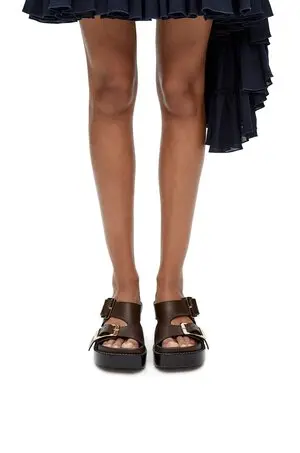 Loewe Buckle Detailed Open Toe Sandals