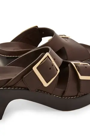Loewe Buckle Detailed Open Toe Sandals