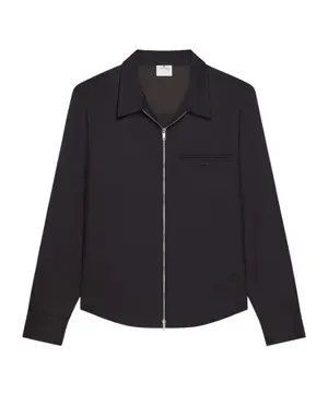 COURREGES Zipped Twill Shirt - Black